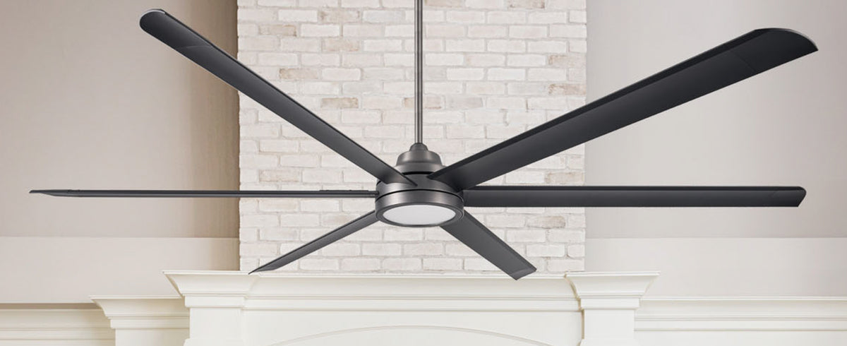 Blazer 100" in. 6 Blade LED Brushed Carbon Ceiling Fan – Airgale
